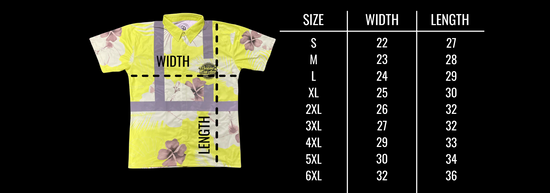Size Chart – Ahlo's Apparel