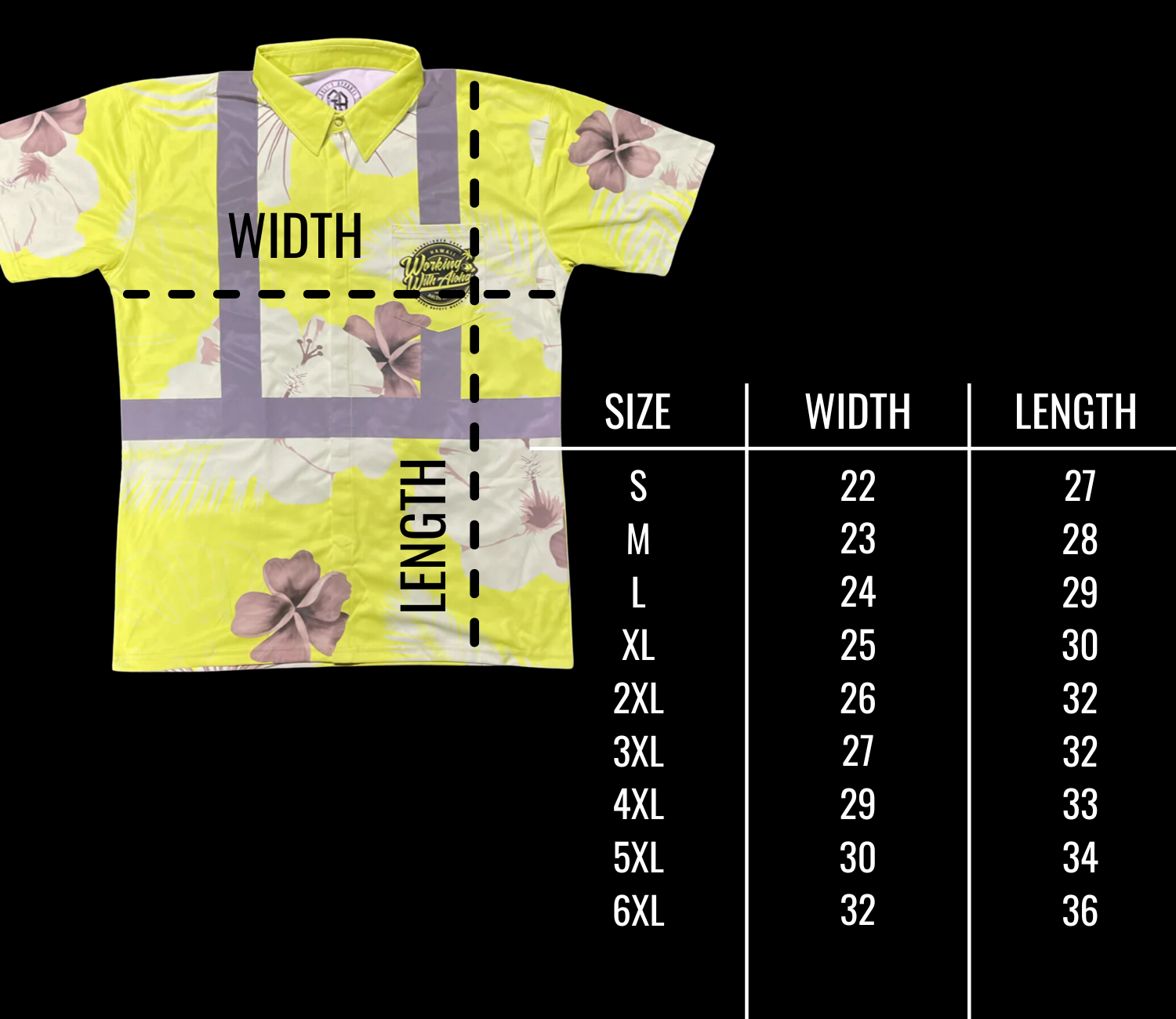 Size Chart – Ahlo's Apparel